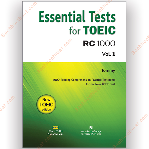 (Vol 1) Essential Tests For Toeic Rc 1000
